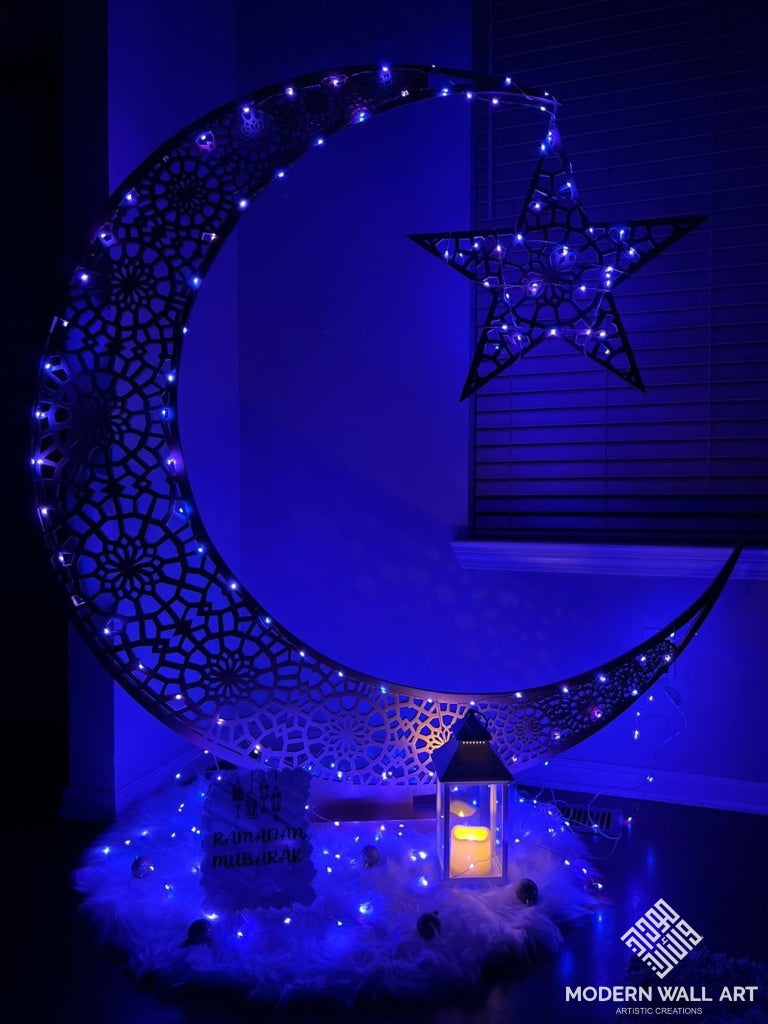 Fairy Lights for Crescent Hilal Moon (Moon Not Included) – Modern Wall Art